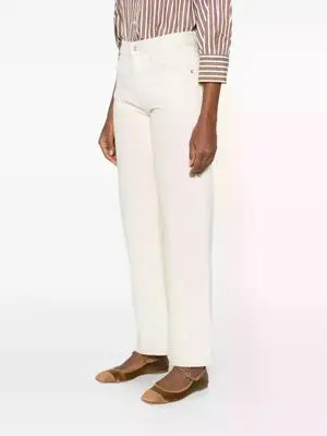 Patrizia Pepe Straight-leg Jeans With Logo Button