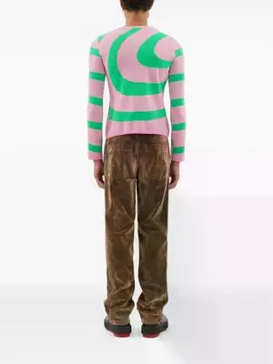 Sunnei Striped Zip Top