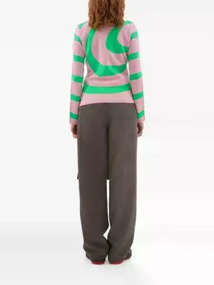 Sunnei Striped Zip Top