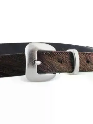 MOLEBO Fur Buckle Belt