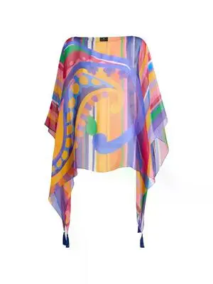 Etro Printed Poncho Blouse