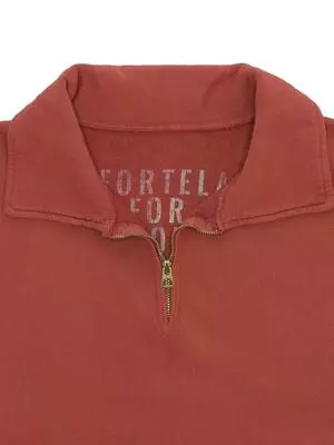 FORTELA Zip-fastening Short-sleeve Polo Shirt - Red