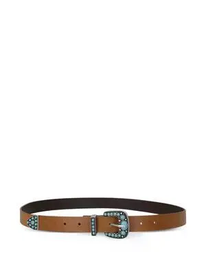 FORTELA Stone-embellished Belt - Brown