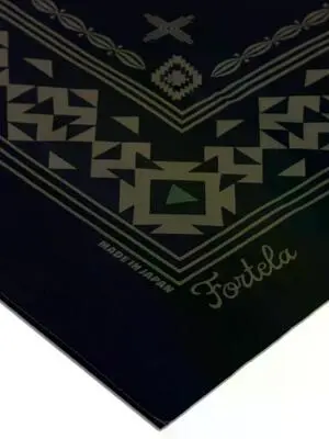 FORTELA Bird-motif Bandana - Blue