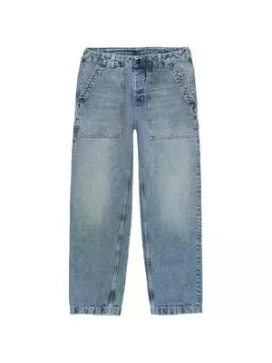 FORTELA Bleach-wash Straight Jeans