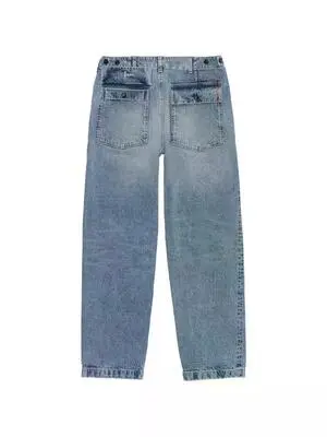 FORTELA Bleach-wash Straight Jeans