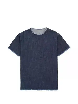 FORTELA Fringed-detail T-shirt Mini Dress - Blue