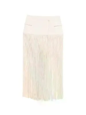 Patrizia Pepe Fringe Wrap Belt - Neutrals