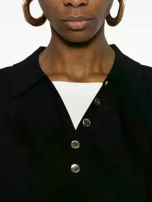 Sandro Polo Collar Button-embellished Sweater - Blue