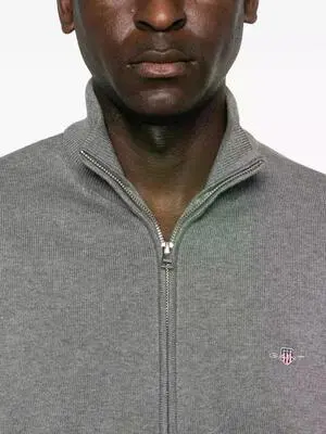 Gant Zip-up Cotton Cardigan