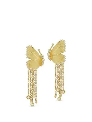 TANYA FARAH Diamond Butterfly Earrings - Gold