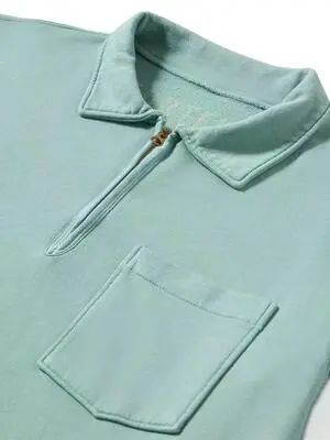 FORTELA Yale Pique Half-zip Sweatshirt - Green