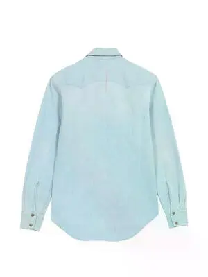 FORTELA Chest-pocket Denim Shirt - Blue