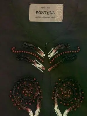 FORTELA Allegras Embroidered Blouse - Brown