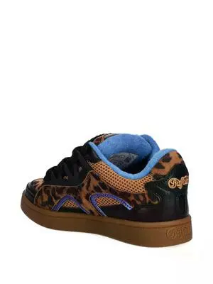 BUFFALO Leopard Print Lace-up Sneakers