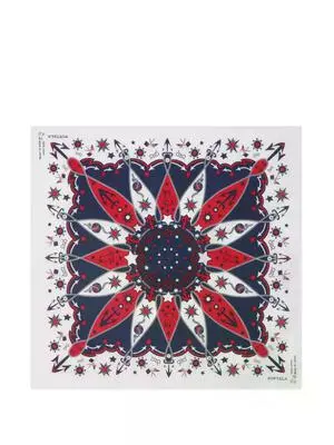 FORTELA Anchor Star Pattern Bandana - White