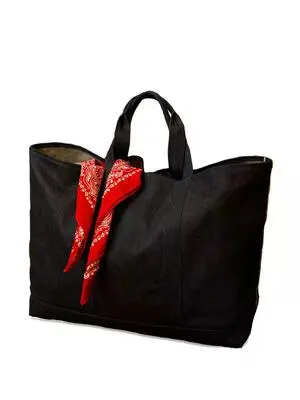 FORTELA Reinforced Stitching Tote Bag - Black