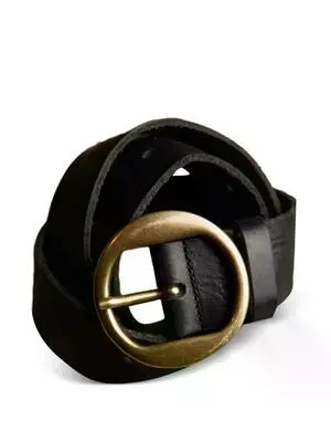 FORTELA Buckle Calf Leather Belt - Black