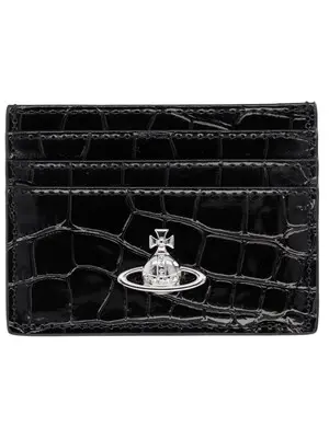 VIVIENNE WESTWOOD Flat" Card Holder - Black
