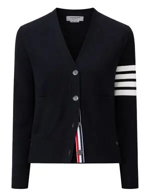 Thom Browne Virgin Wool Cardigan - Blue