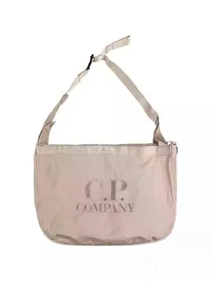 C.P. COMPANY Logo-embroidered Shoulder Bag - Neutrals
