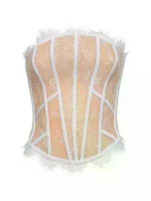 Giuseppe Di Morabito Scalloped Strapless Corset - Neutrals