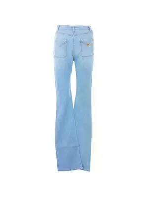 Elisabetta Franchi Flared Pocket Denim Trousers - Blue