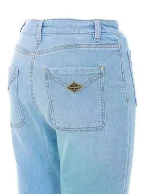 Elisabetta Franchi Flared Pocket Denim Trousers - Blue