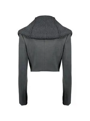 DIESEL® Button Shawl Collar Cropped Jacket