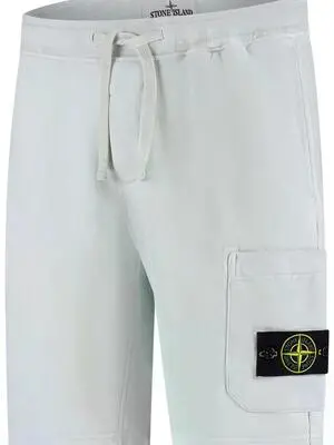 Stone Island Drawstring Logo-patch Shorts - Blue