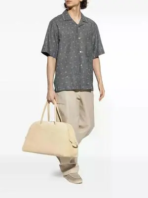 Eleventy Collared Polka Dot Shirt - Grey