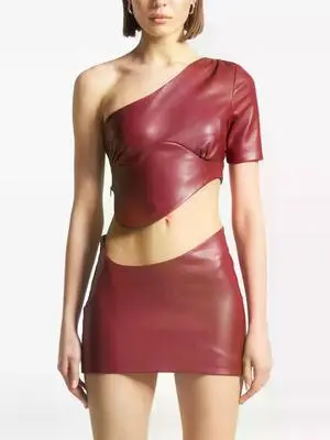 Manière De Voir Curved Hem Crop Top