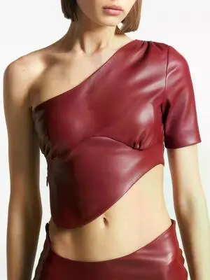 Manière De Voir Curved Hem Crop Top