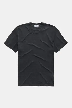 WOLF VS. GOAT (WVG) Heavyweight Viscose Interlock Short Sleeve Crewneck - Black