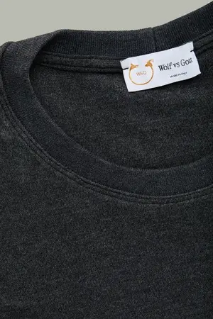 WOLF VS. GOAT (WVG) Heavyweight Viscose Interlock Short Sleeve Crewneck - Black