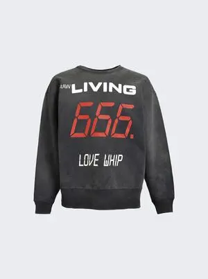 SAINT MXXXXXX 666 Graphic Crewneck Sweatshirt - Black
