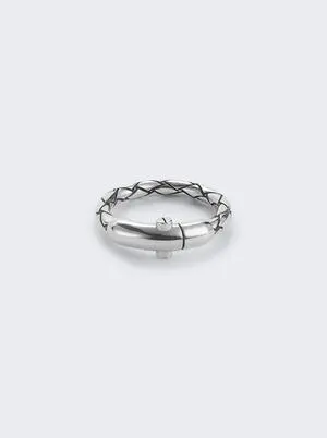 Bottega Veneta Intreccio Sterling Ring - Silver