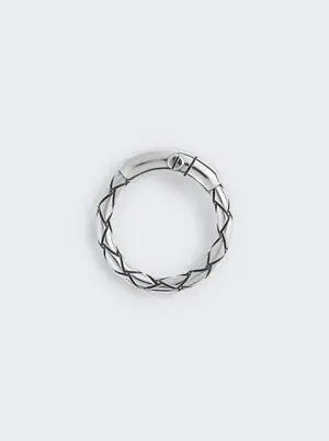 Bottega Veneta Intreccio Sterling Ring - Silver