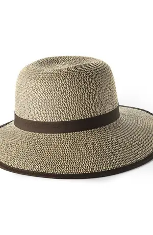 LANDS' END Facesaver Sun Hat - Multi Brown