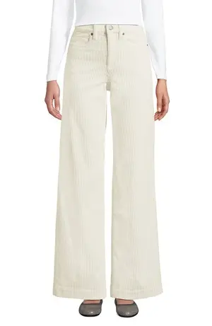LANDS' END High Rise Wide Leg Corduroy Pants