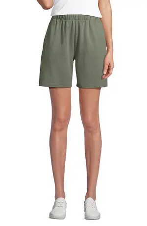 LANDS' END Sport Knit High-rise Shorts - Sage