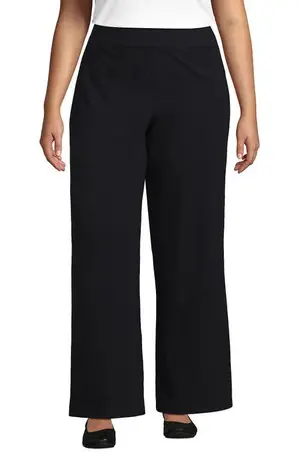LANDS' END Starfish High Rise Wide Leg Pants - Black
