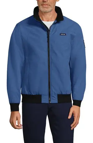LANDS' END Classic Squall Waterproof Insulated Bomber Jacket - Mariner Blue