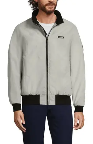 LANDS' END Classic Squall Waterproof Insulated Bomber Jacket - Soft Putty