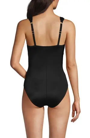LANDS' END Smoothing Sweetheart Shirred One-piece Swimsuit