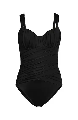 LANDS' END Smoothing Sweetheart Shirred One-piece Swimsuit