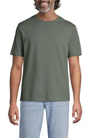 LANDS' END Short Sleeve Cotton Supima Tee - Sage