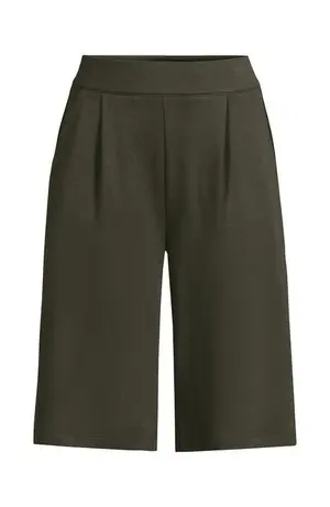 LANDS' END Knit Bermuda Shorts - Forest Moss