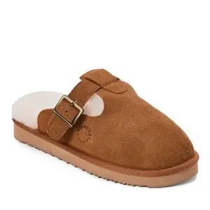 DEARFOAMS Fireside Maitland Shearling Scuff Slipper - Chestnut