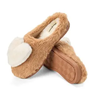DEARFOAMS Rosie Furry Icon Clog Slipper - Latte